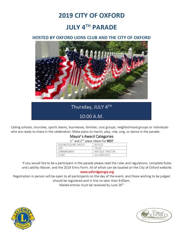 Oxford, GA - News & Announcements